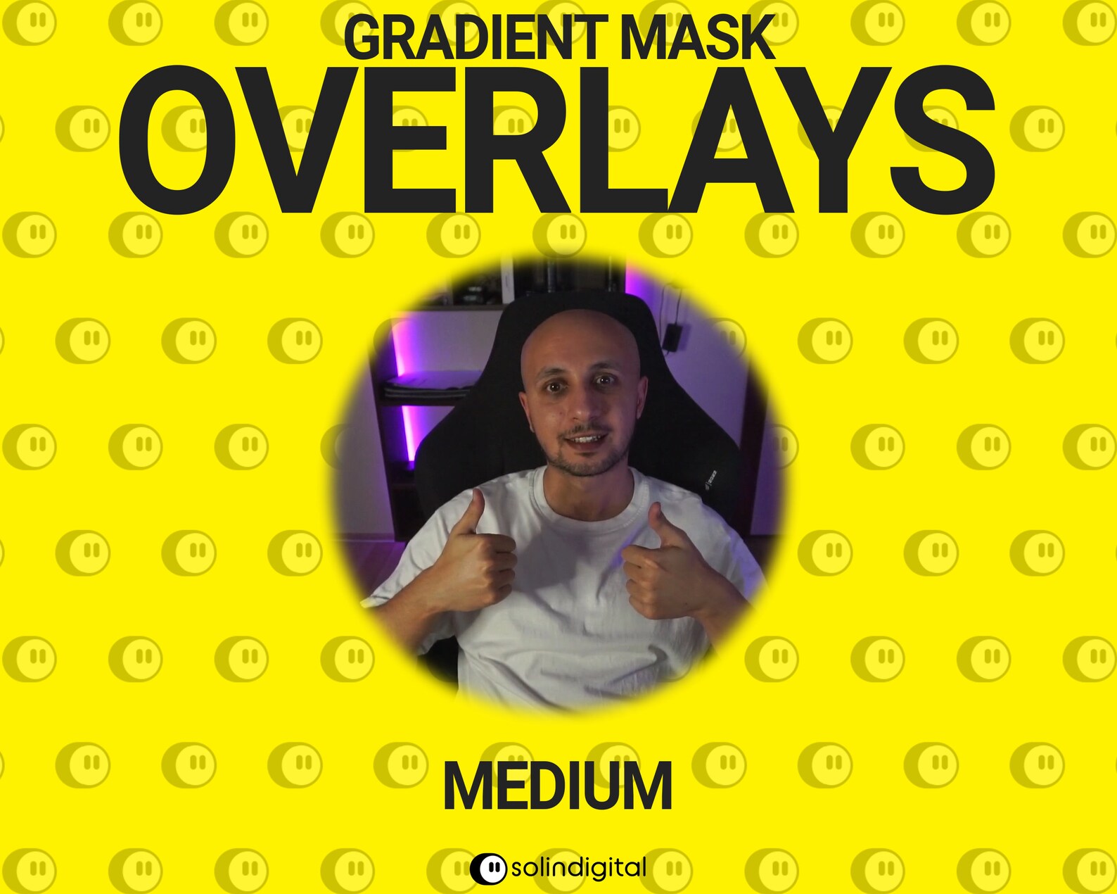 Transparent Gradient Mask Overlays, Fading Camera Borders for Streaming ...