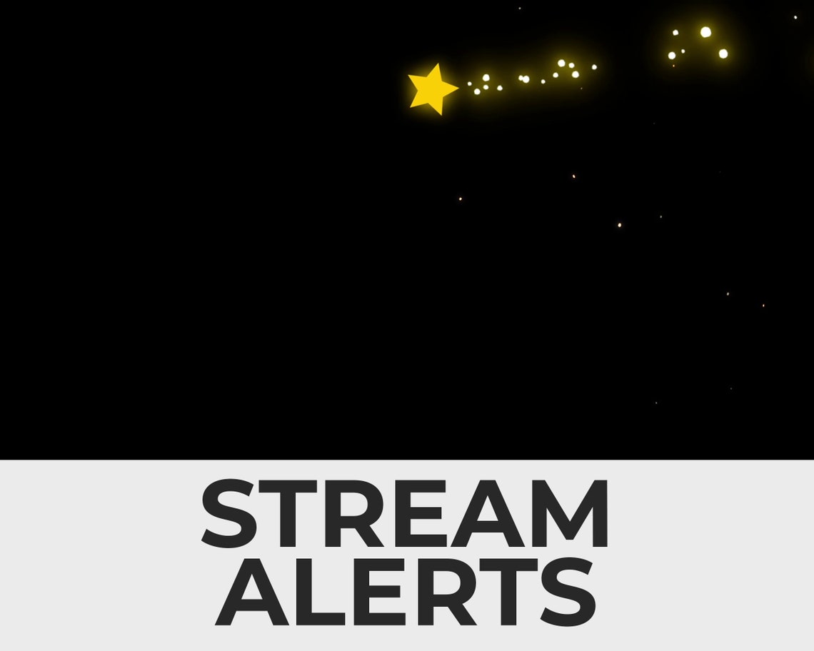 Animated Alerts for Twitch Streams Shooting Star and Sparkles - Etsy