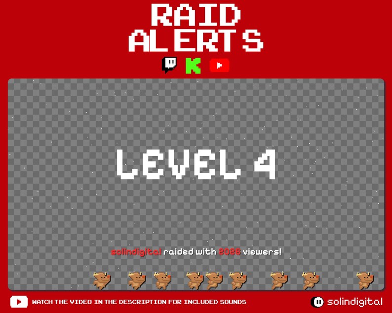 Pixel Christmas Raid Alerts | Santa Rudolf Running Pixel Animation ...