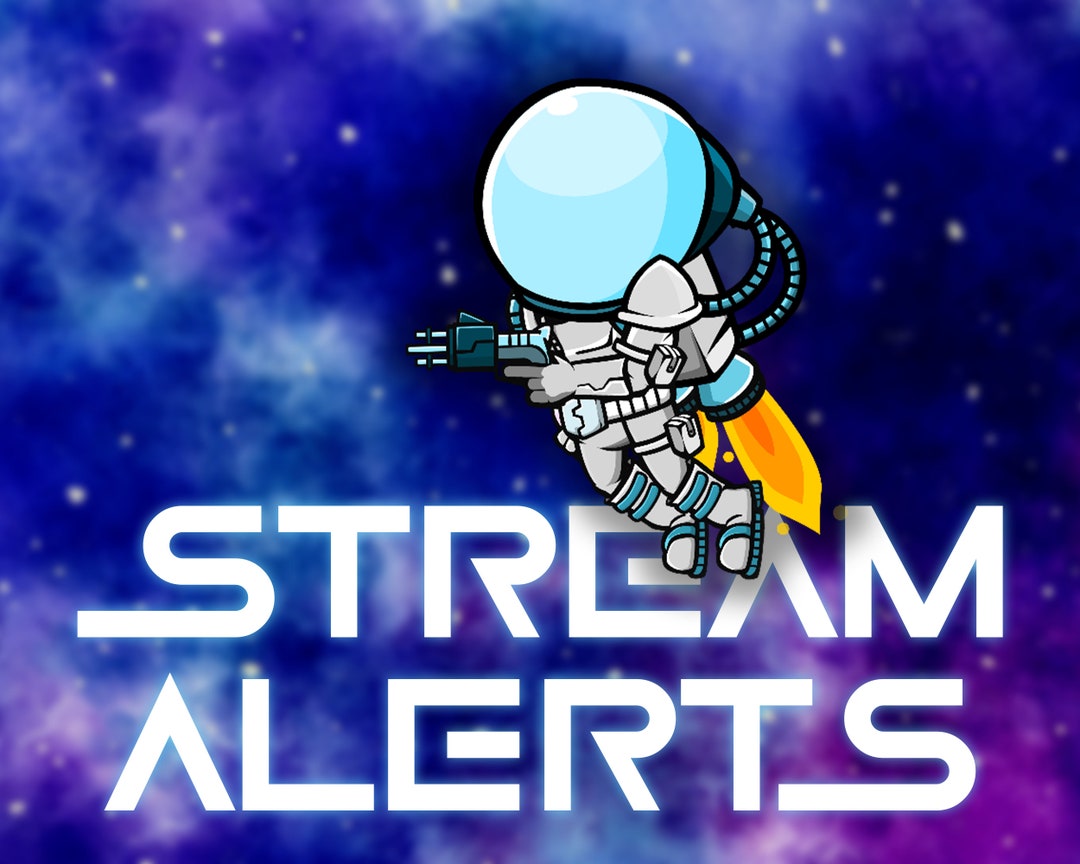 Spaceman Animated Alerts for Twitch Streams, Sci-fi Retro Alert Overlay ...