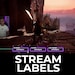Animated Purple Saber Stream Labels, Twitch Labels, Latest Follower ...