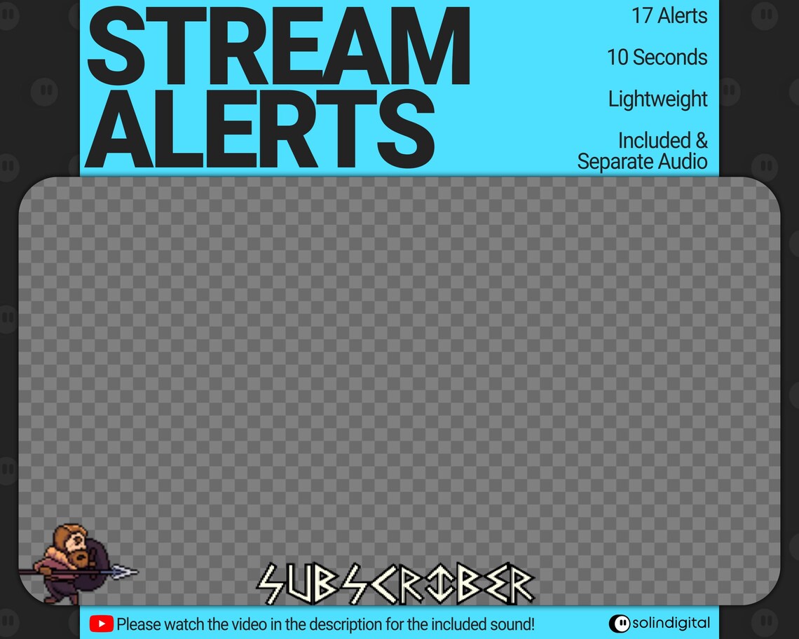 Viking Stream Alerts for Twitch Streamers, Norse Warrior Ragnar ...