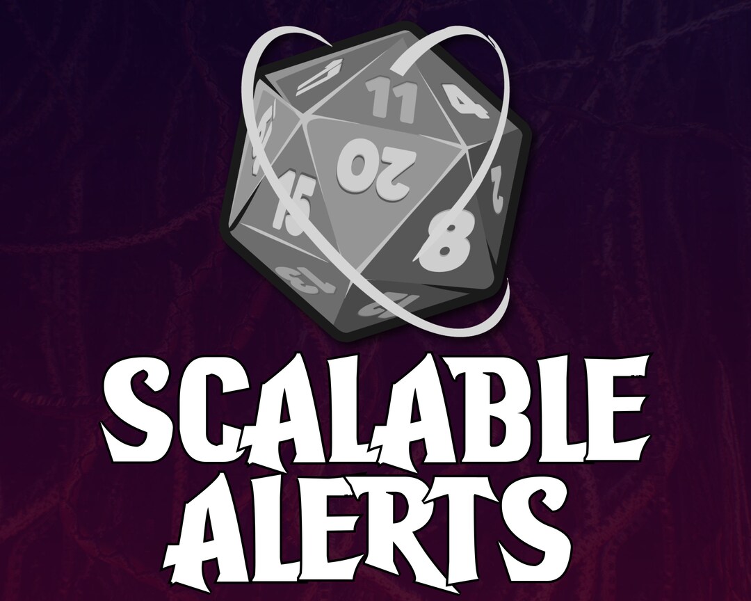 Dice Roll Scalable Alerts for Twitch, Animated Dragon Dungeon Tabletop ...