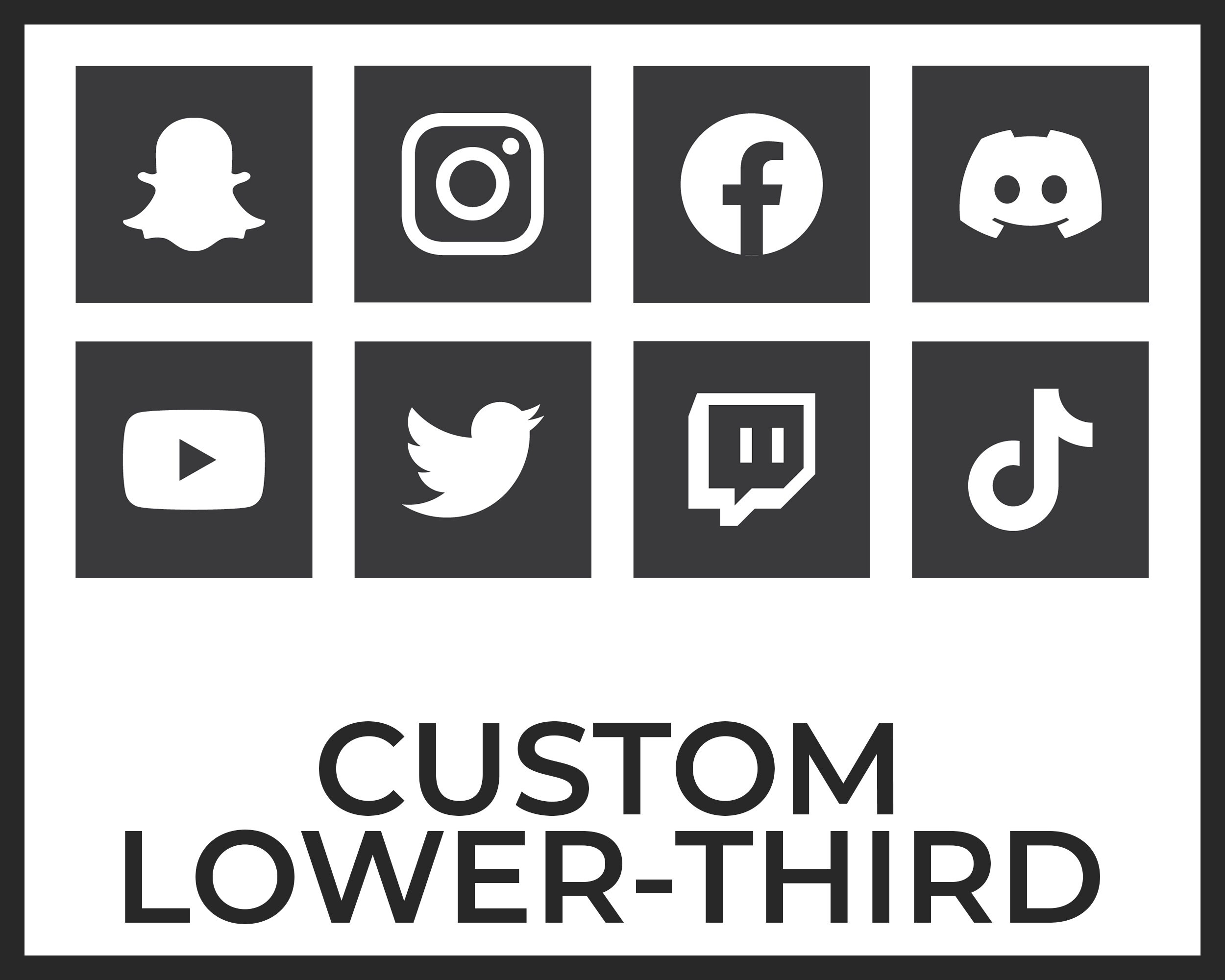 Custom Social Media Lower Thirds for Twitch Overlays Animated - Etsy