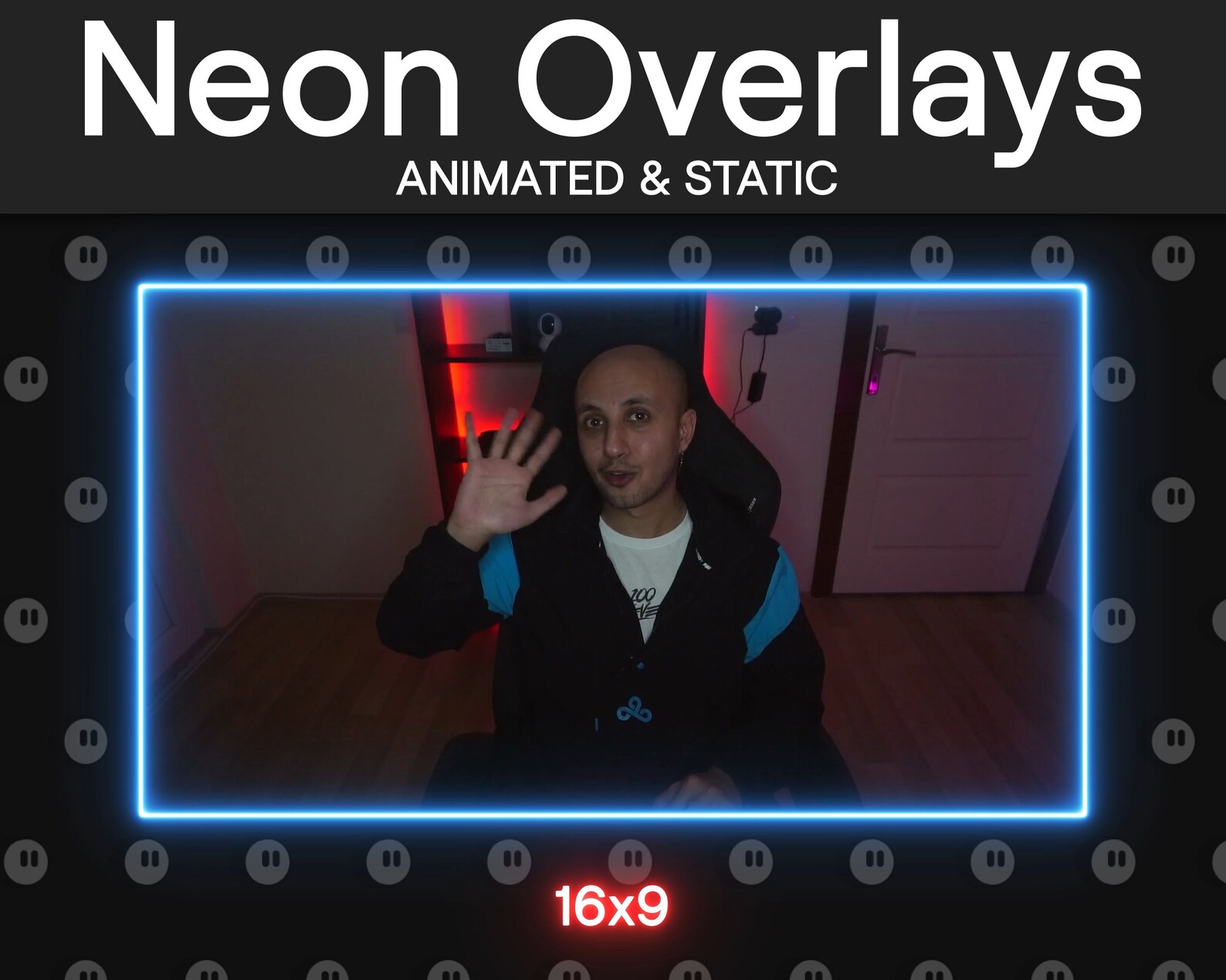 Neon Overlays Animated and Static Camera Borders for - Etsy