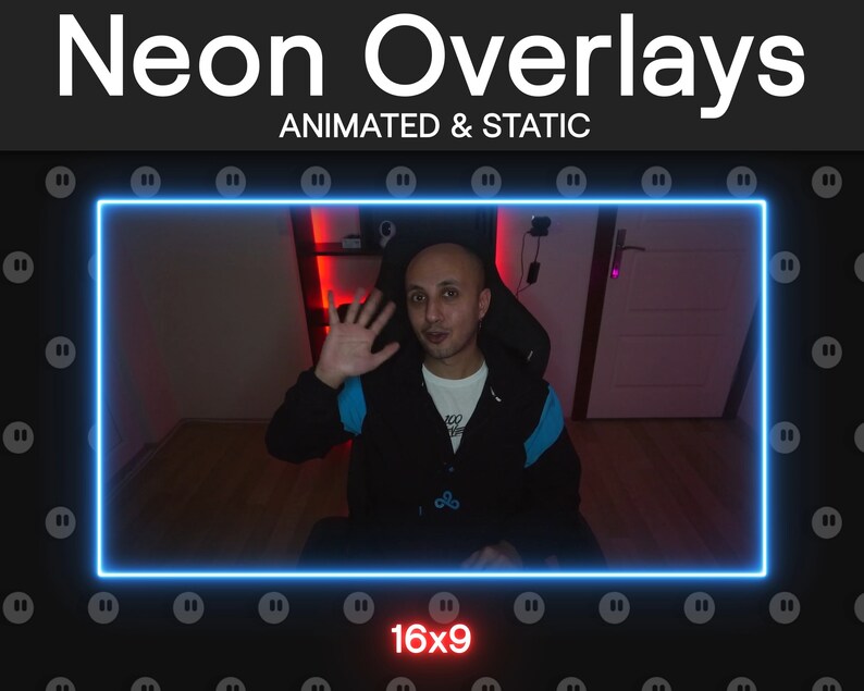 Neon Overlays Animated and Static Camera Borders for - Etsy
