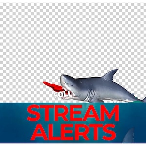 Shark Stream Alerts, Jaws Overlays for Twitch Youtube, Kick and ...