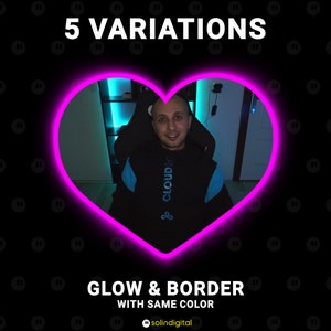 Heart Overlays, Animated and Static Camera Borders for Streaming, Cute ...