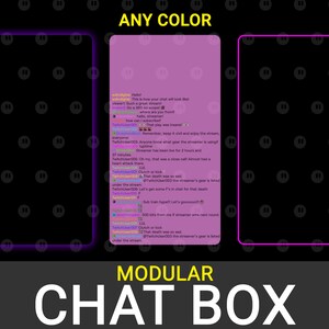 Modular Twitch Chat Box, 3 Layers, 5 Shapes, 11 Transparency, 4 ...