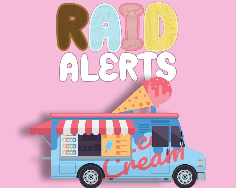 Ice Cream Truck Raid Alerts, Cute Kawaii Host Animated Overlay Assets ...