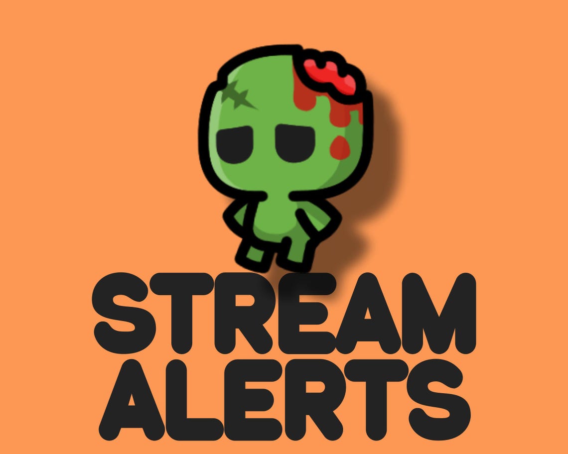 Tiny Zombie Stream Alerts for Twitch, Animated Cute Chibi Spooky ...