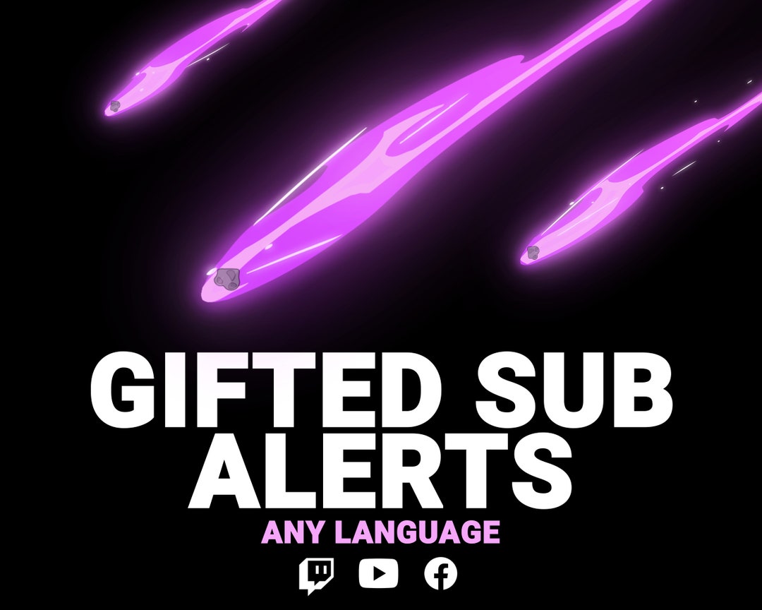 Meteor Gifted Sub Alerts, Comet Fall Impact Fire Subscriber Bomb ...