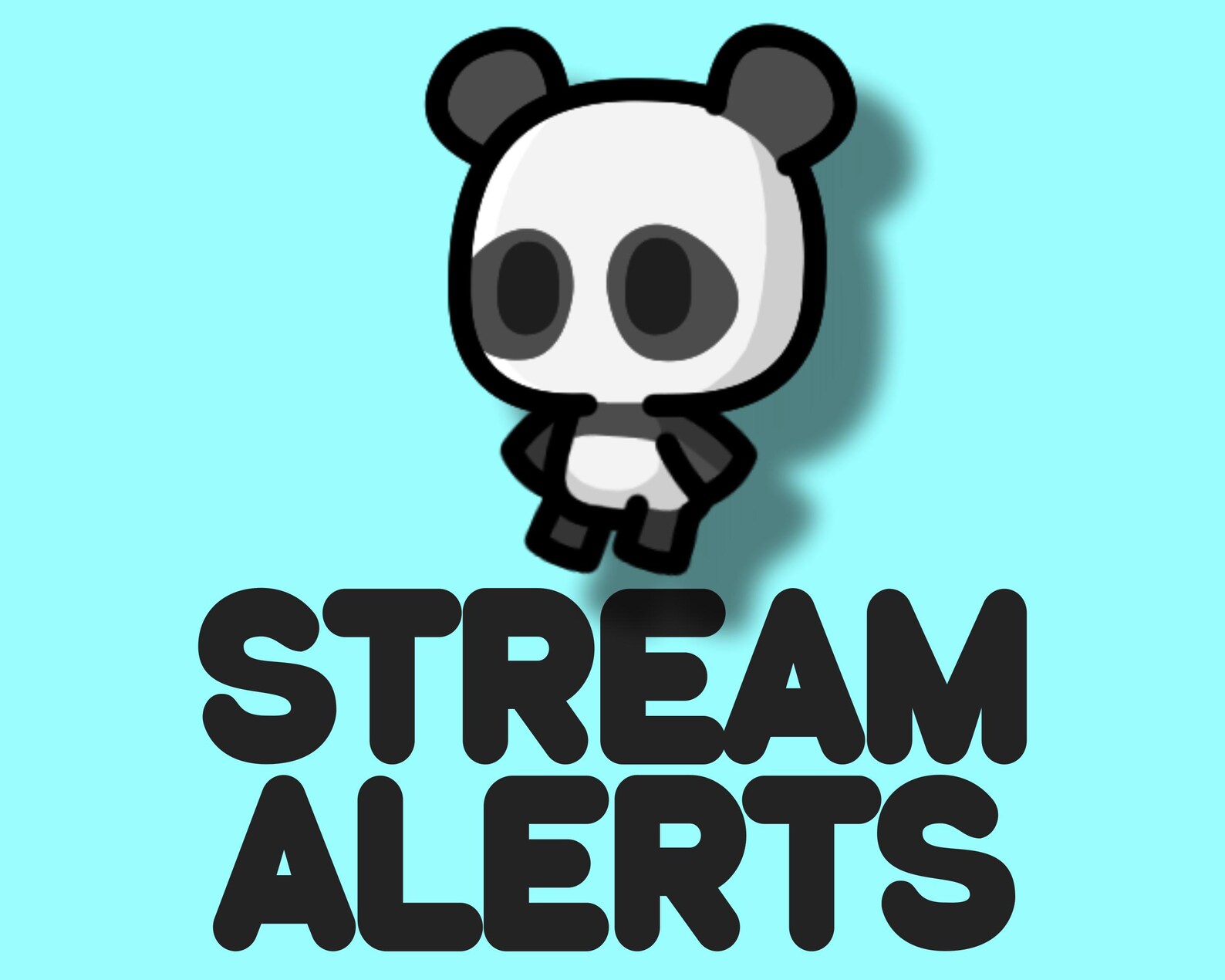 Tiny Panda Stream Alerts for Twitch, Animated Cute Chibi Bear Animal ...