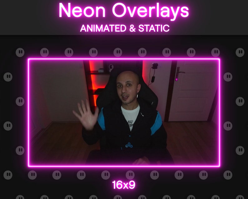 Neon Overlays Animated and Static Camera Borders for - Etsy Australia