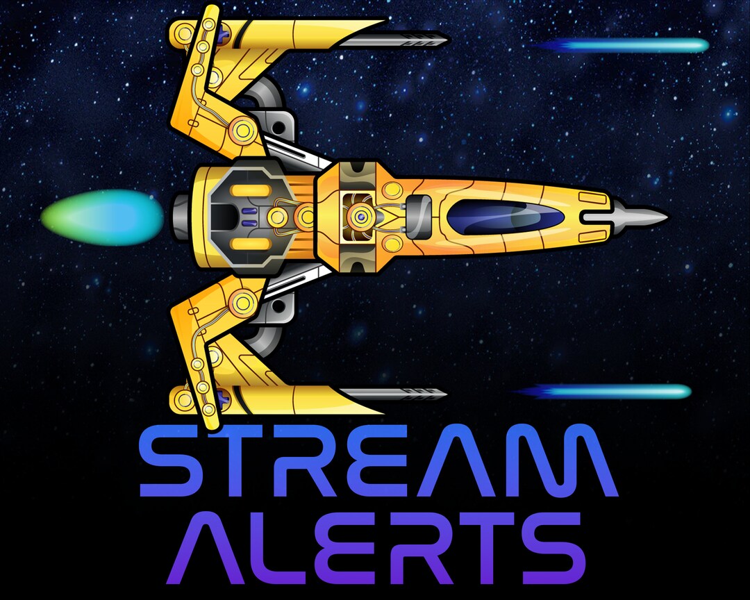 Space Shooter Animated Alerts for Twitch Streams, Sci-fi Retro Alert ...