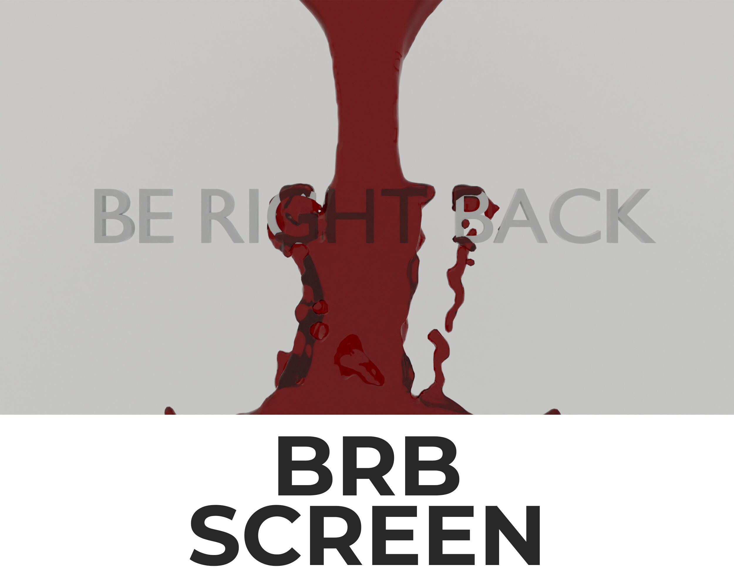 Blood Be Right Back Screen BRB Animated Scene Spooky Horror - Etsy