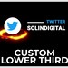 Custom QR Code Social Media Lower Thirds for Twitch Overlays, Animated Instagram Discord Twitter ...