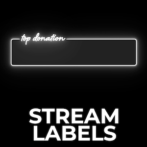 Animated Neon Stream Labels, Twitch Labels, Latest Follower Subscriber ...