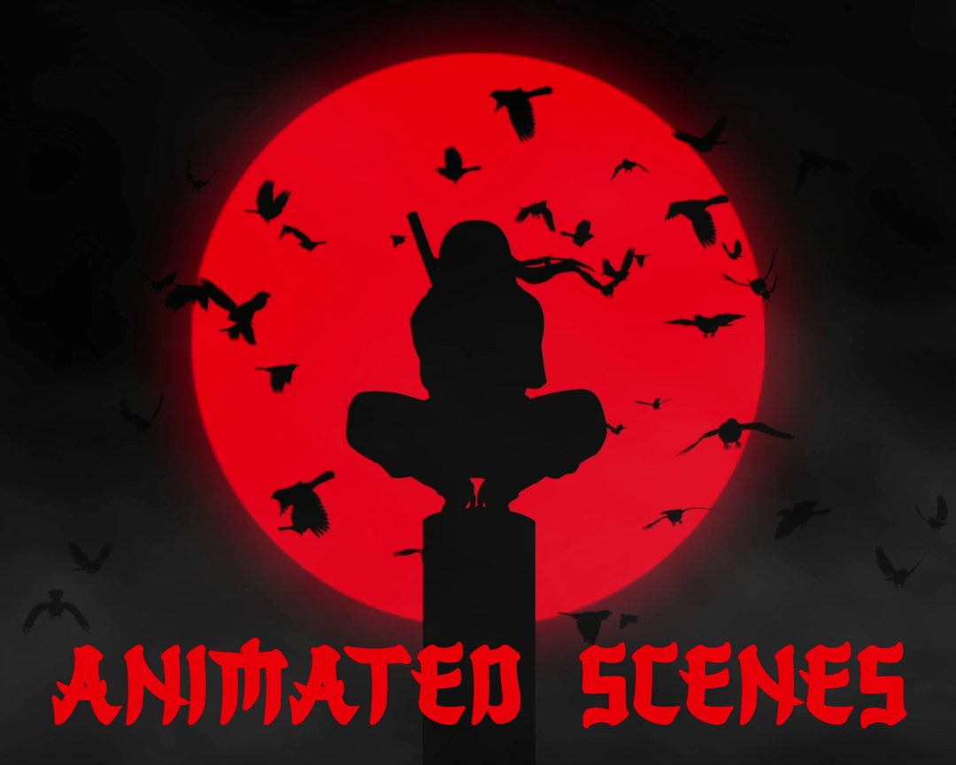 Moon Ninja Twitch Animated Scenes, Shinobi Crow Animated Screen ...