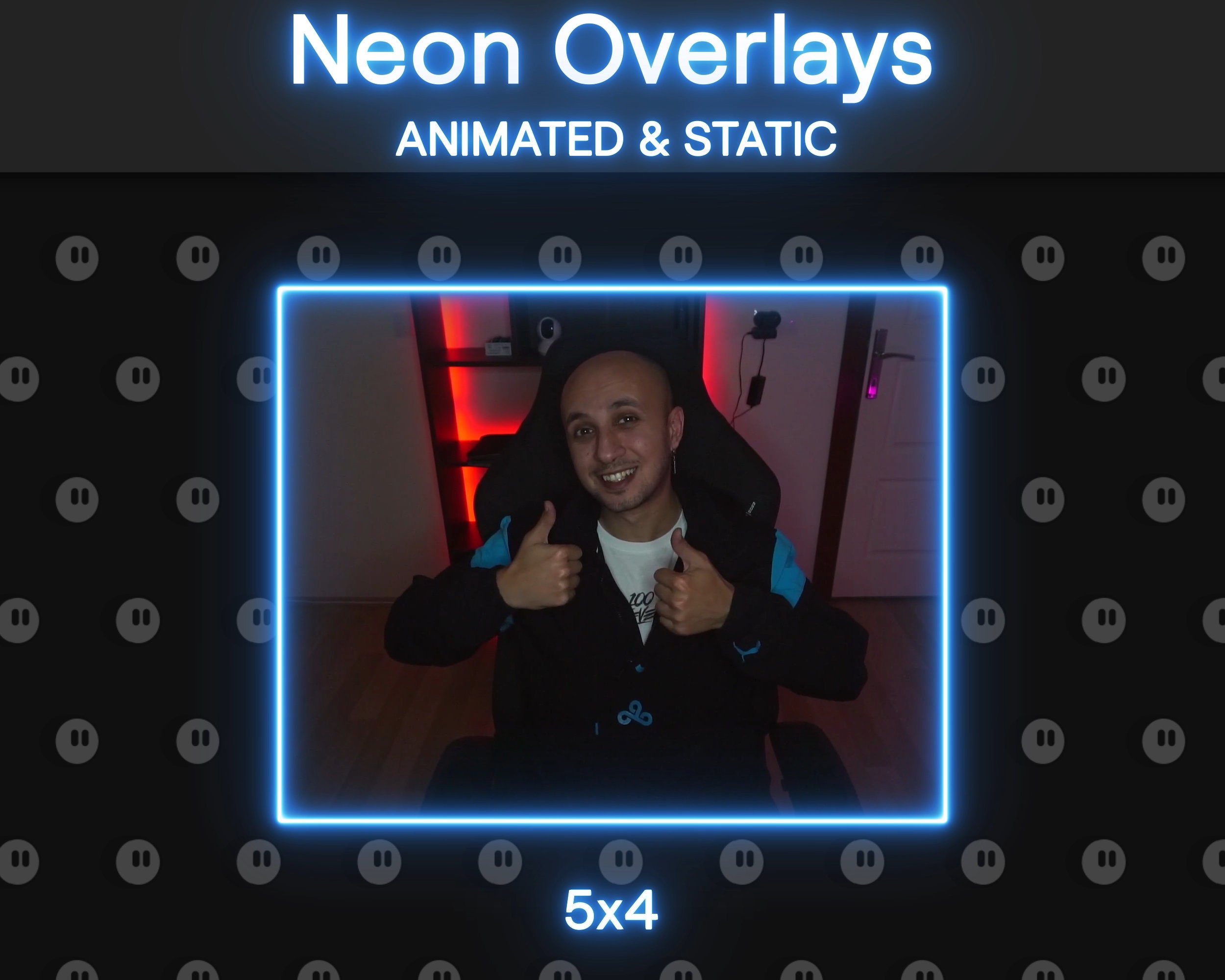 Neon Overlays Animated and Static Camera Borders for - Etsy