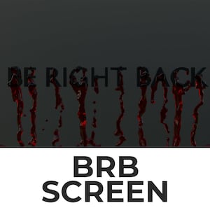 Blood Be Right Back Screen, BRB Animated Scene, Spooky Horror Halloween ...