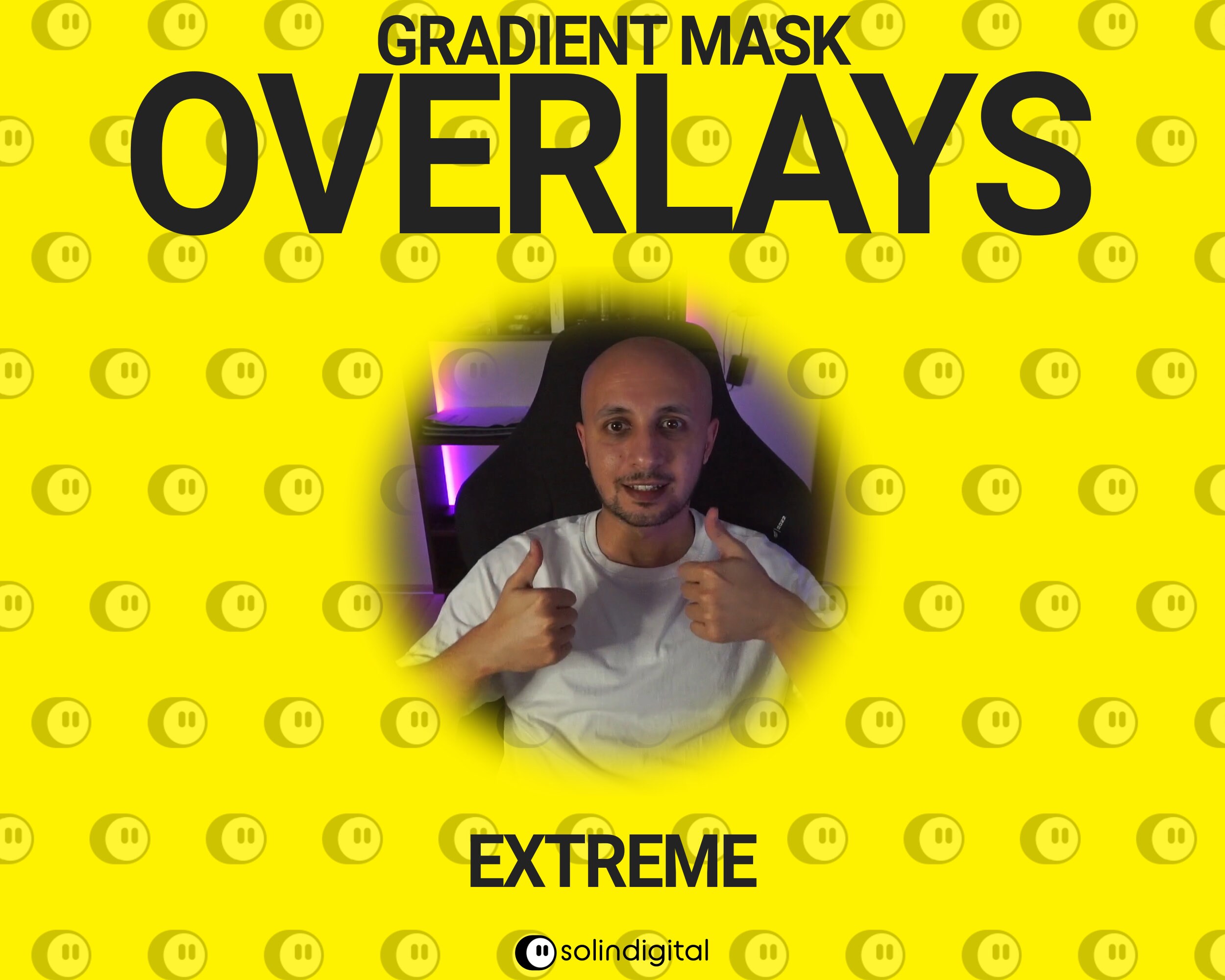 Transparent Gradient Mask Overlays, Fading Camera Borders for Streaming ...