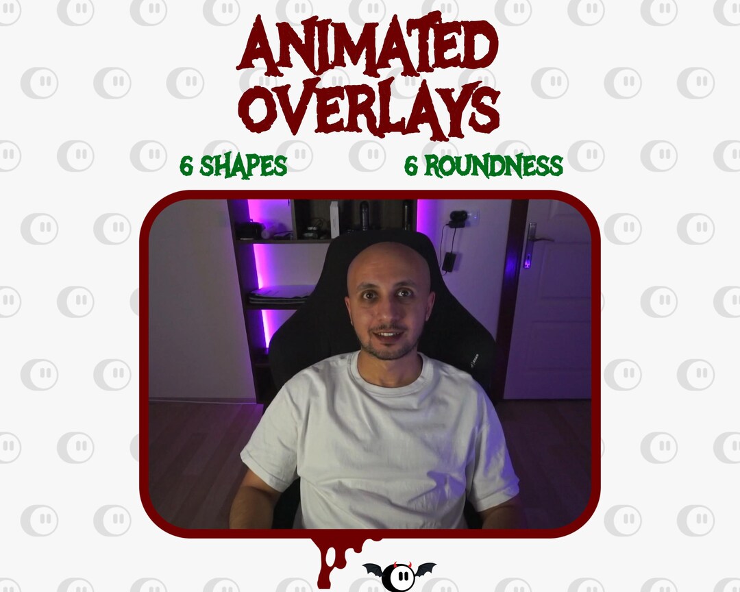 Blood Animated Camera Overlays | Spooky Dripping Horror Stream Frames ...