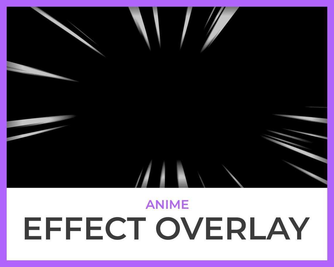 Anime Effect Animated Twitch Overlay for Streamers, Speed Effect, Easy ...