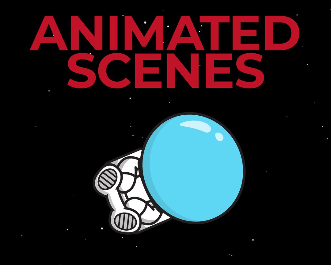 Astronaut Animated Scenes, BRB, Be Right Back, Starting Soon Twitch ...