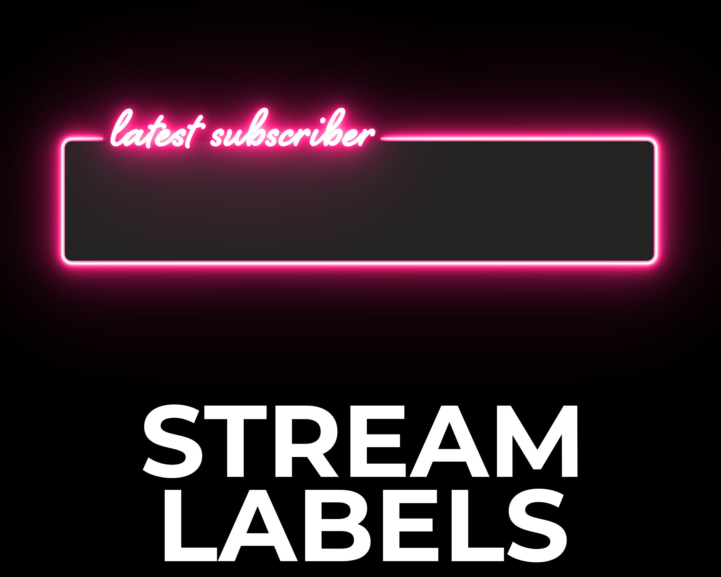 Animated Neon Stream Labels Twitch Labels Latest Follower - Etsy UK