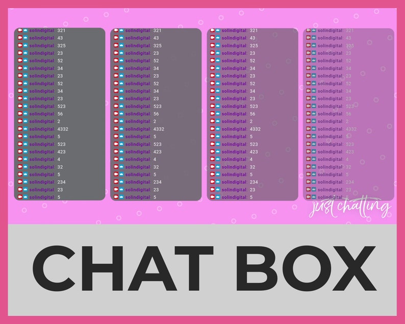 Twitch Chat Box Scalable Mix and Match Stream Overlays for - Etsy