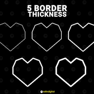 Heart Overlays, Animated and Static Camera Borders for Streaming, Cute ...