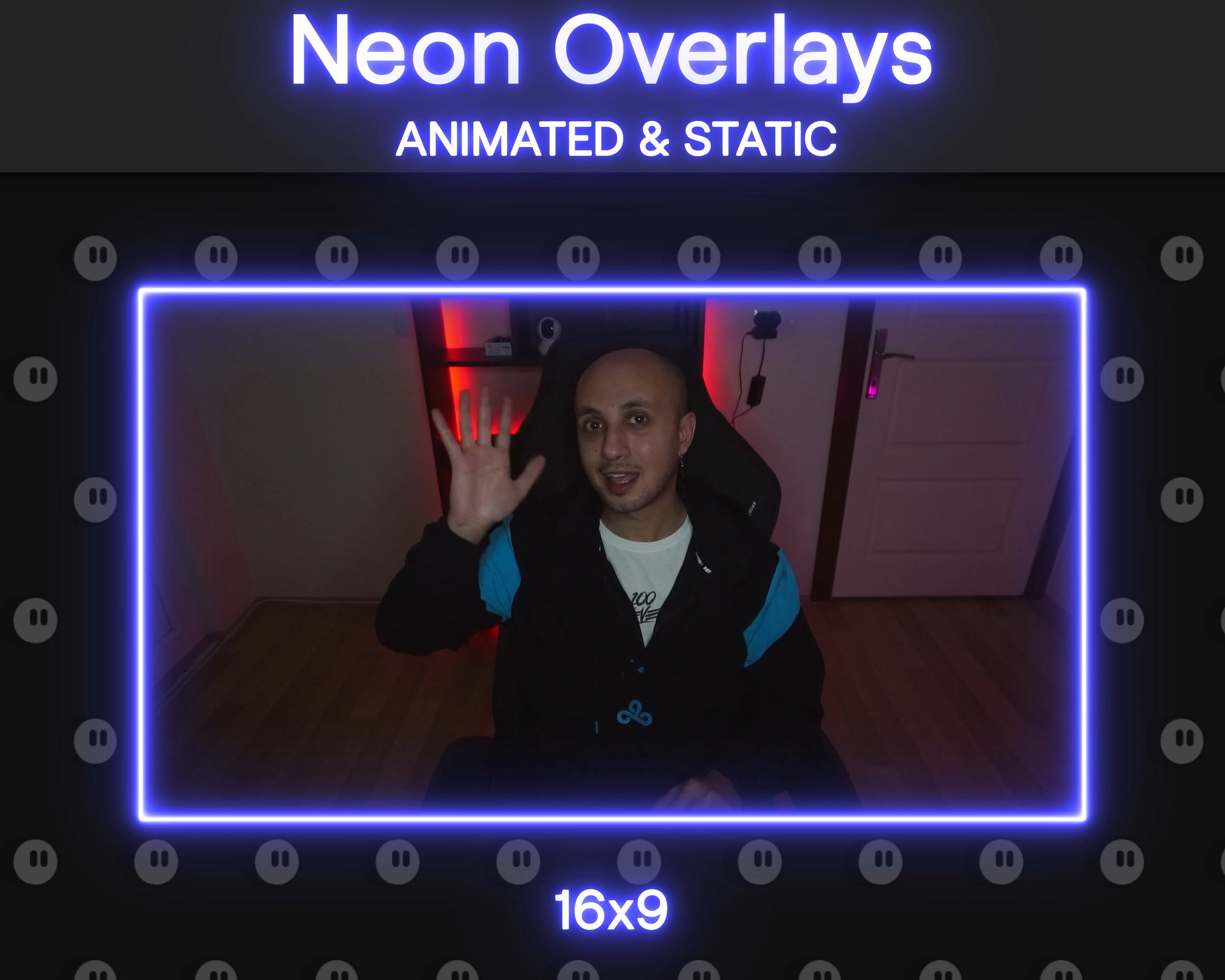 Neon Overlays Animated and Static Camera Borders for - Etsy