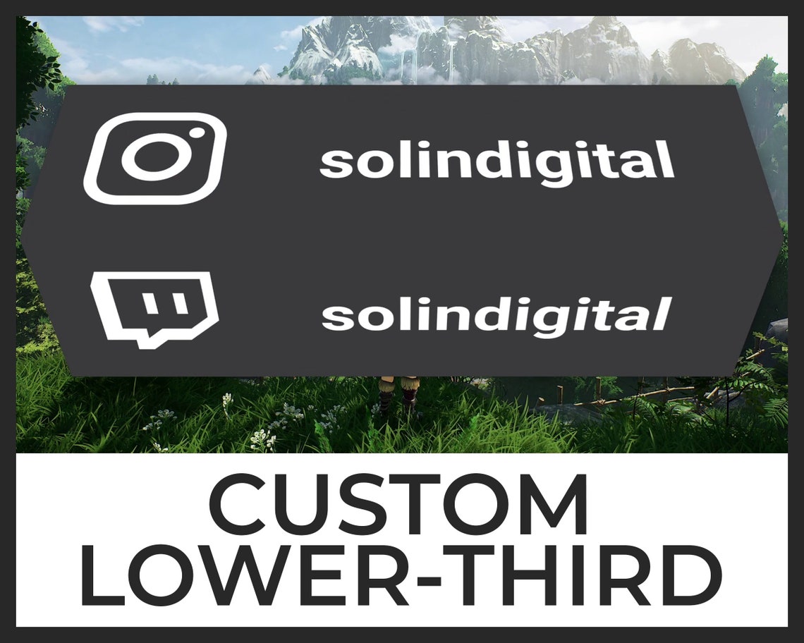 Custom Social Media Lower Thirds for Twitch Overlays Animated - Etsy