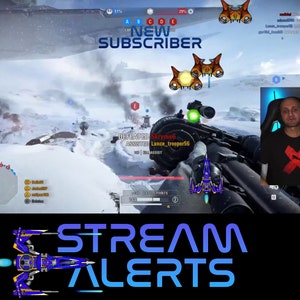 Space Shooter Animated Alerts for Twitch Streams, Sci-fi Retro Alert ...