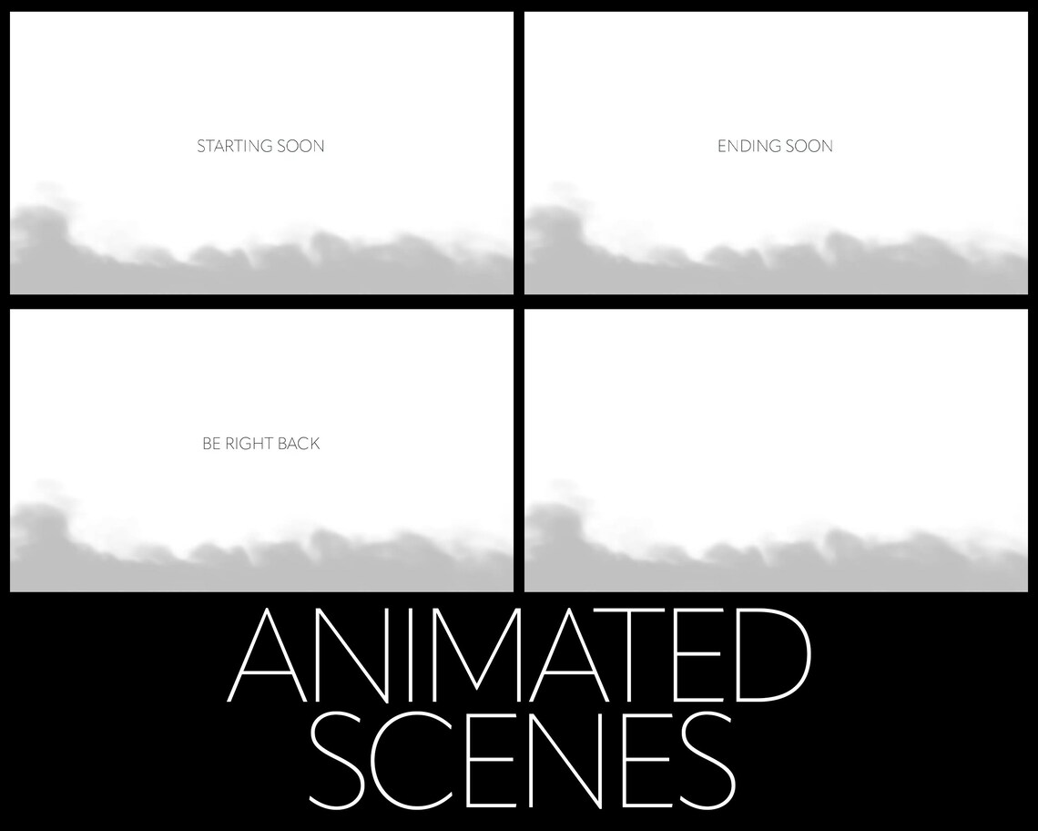 Smoke Animated Scenes, BRB, Be Right Back, Starting Ending Soon, Just ...