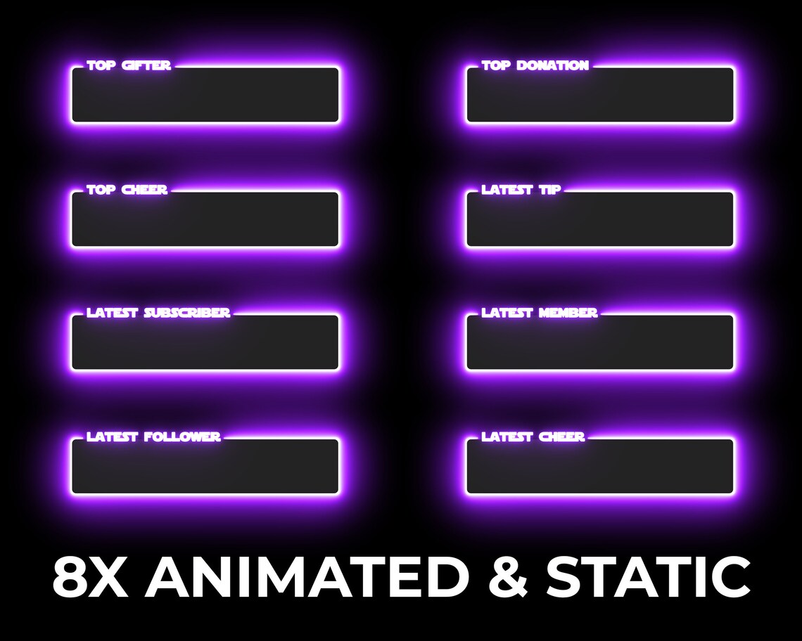 Animated Purple Saber Stream Labels Twitch Labels Latest - Etsy