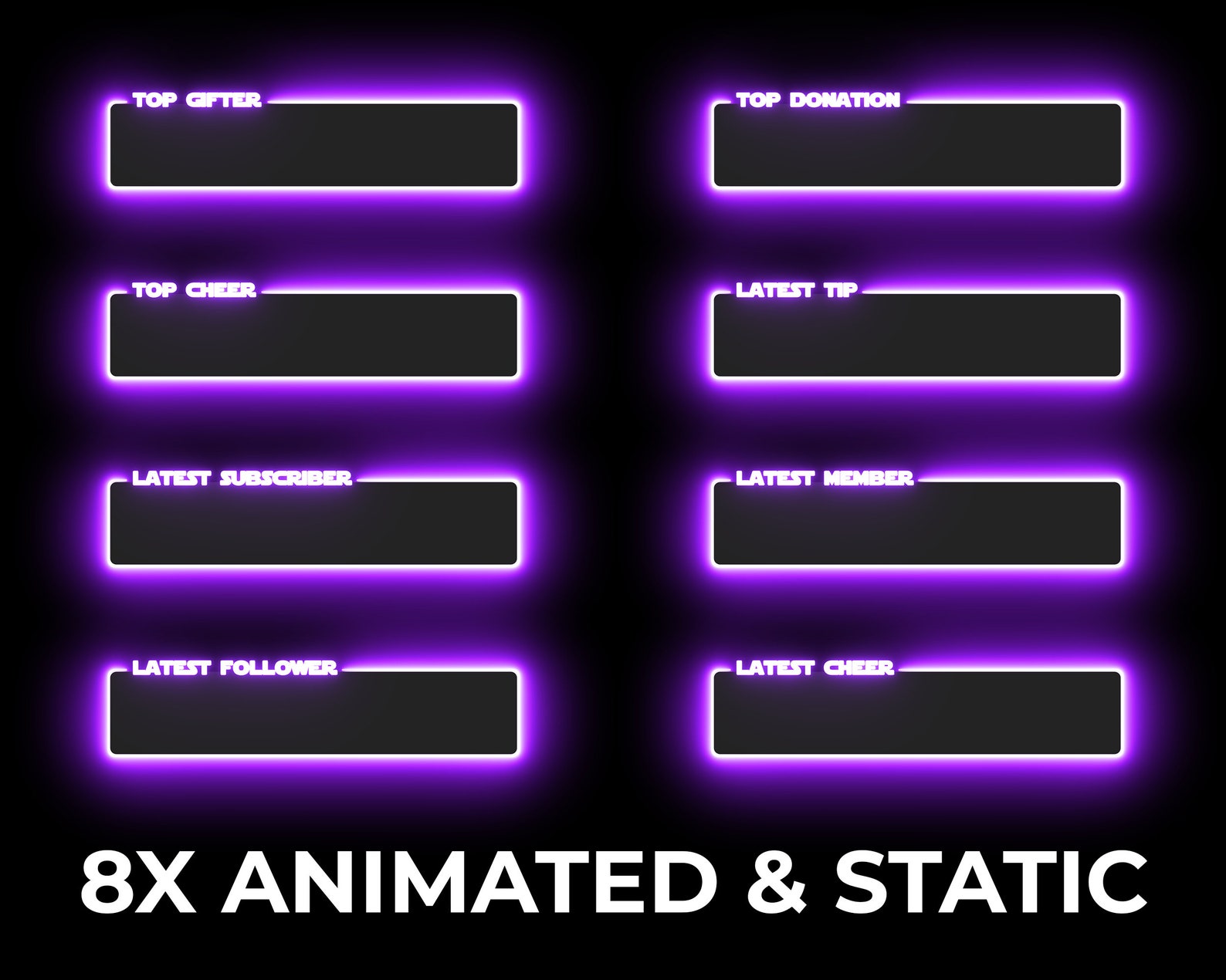 Animated Purple Saber Stream Labels Twitch Labels Latest - Etsy