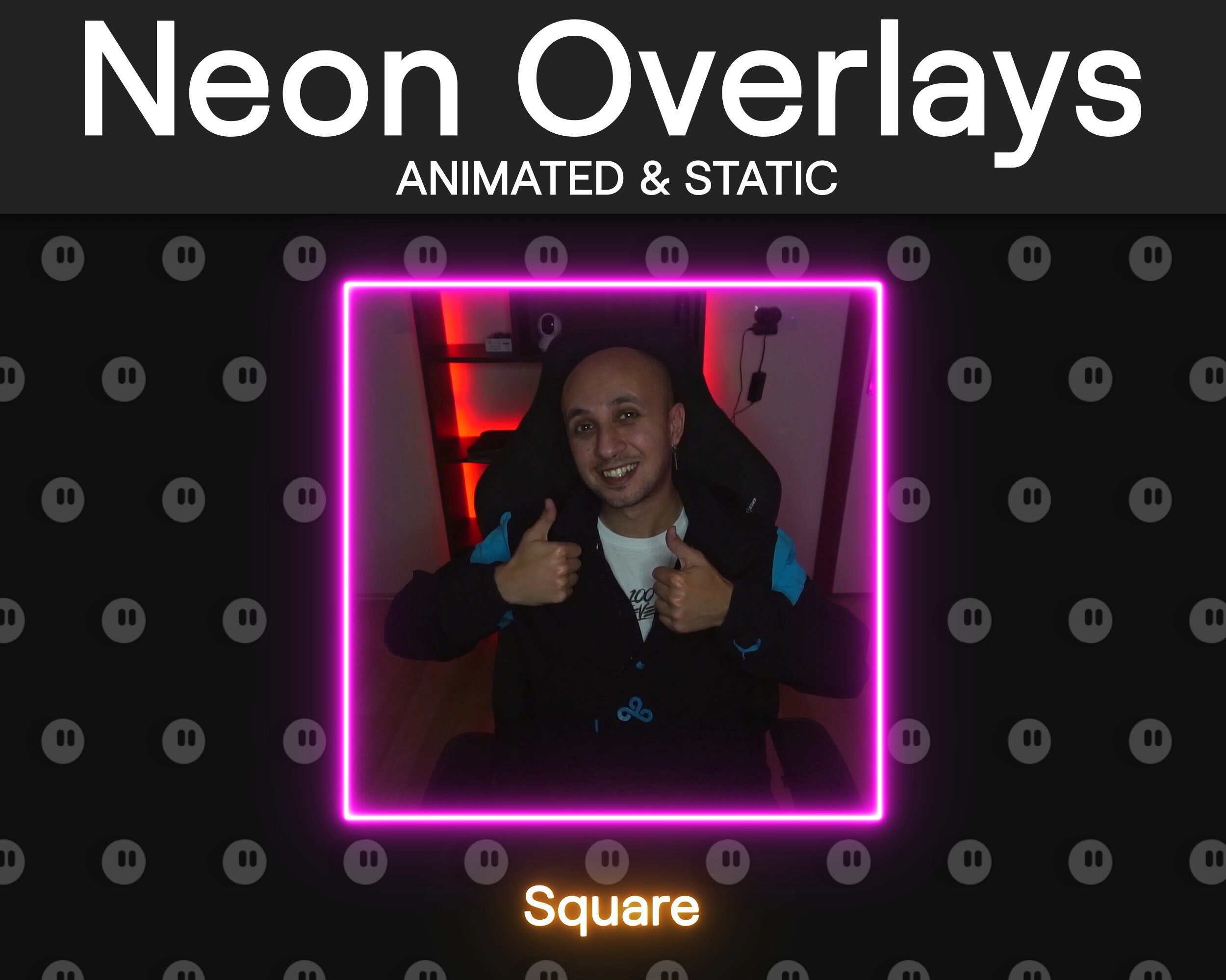 Neon Overlays Animated and Static Camera Borders for - Etsy UK