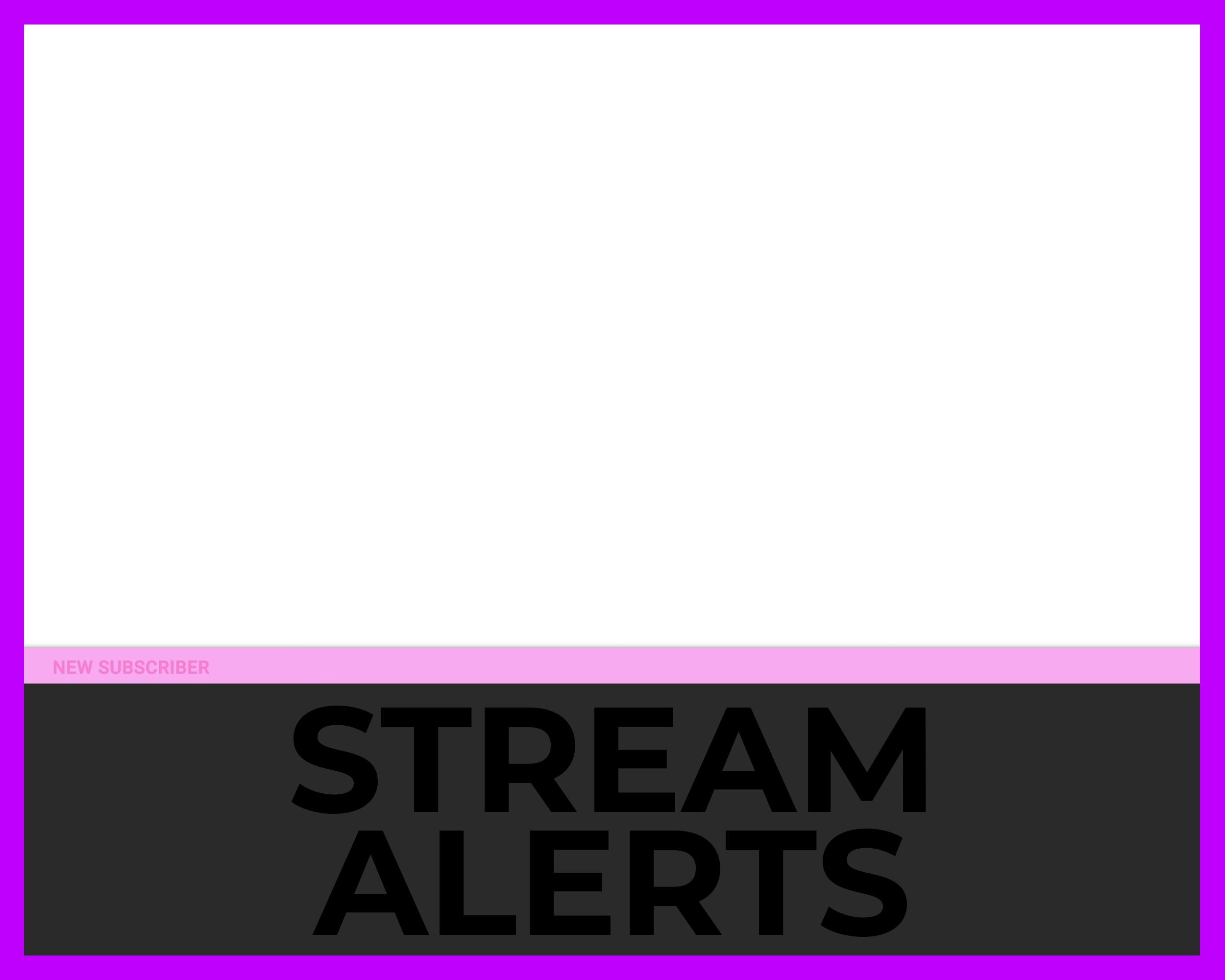 Popup Bar Alerts for Twitch Youtube and Facebook Streams, Minimal Clean ...