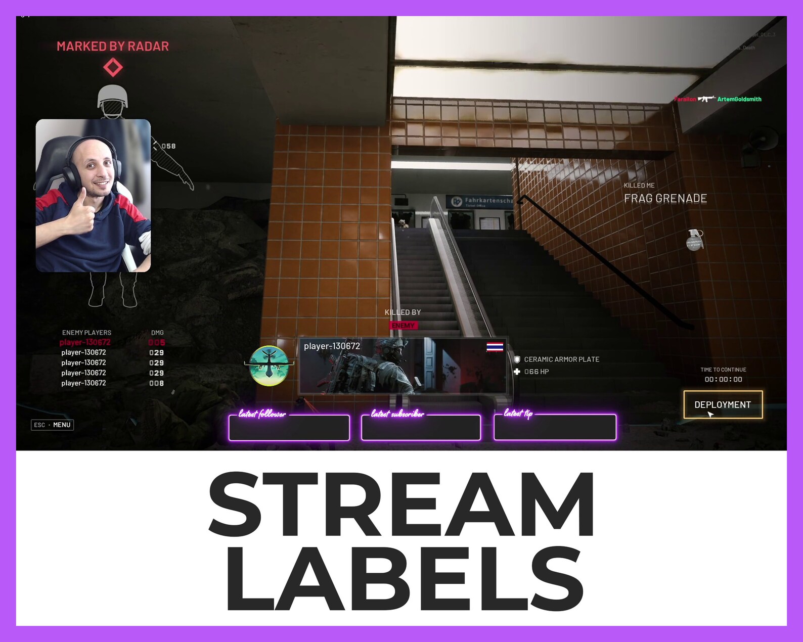 Animated Neon Stream Labels Twitch Labels Latest Follower - Etsy