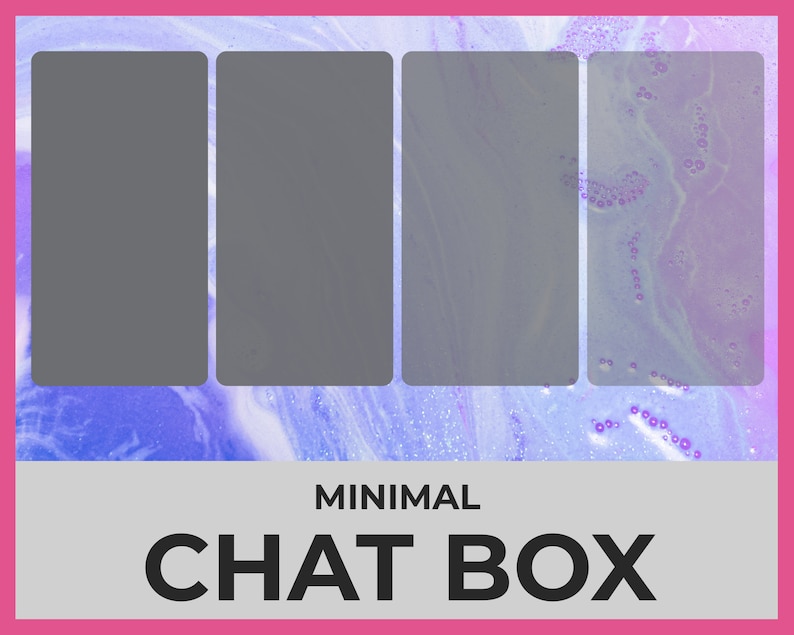 Twitch Chat Box Scalable Mix and Match Stream Overlays for - Etsy
