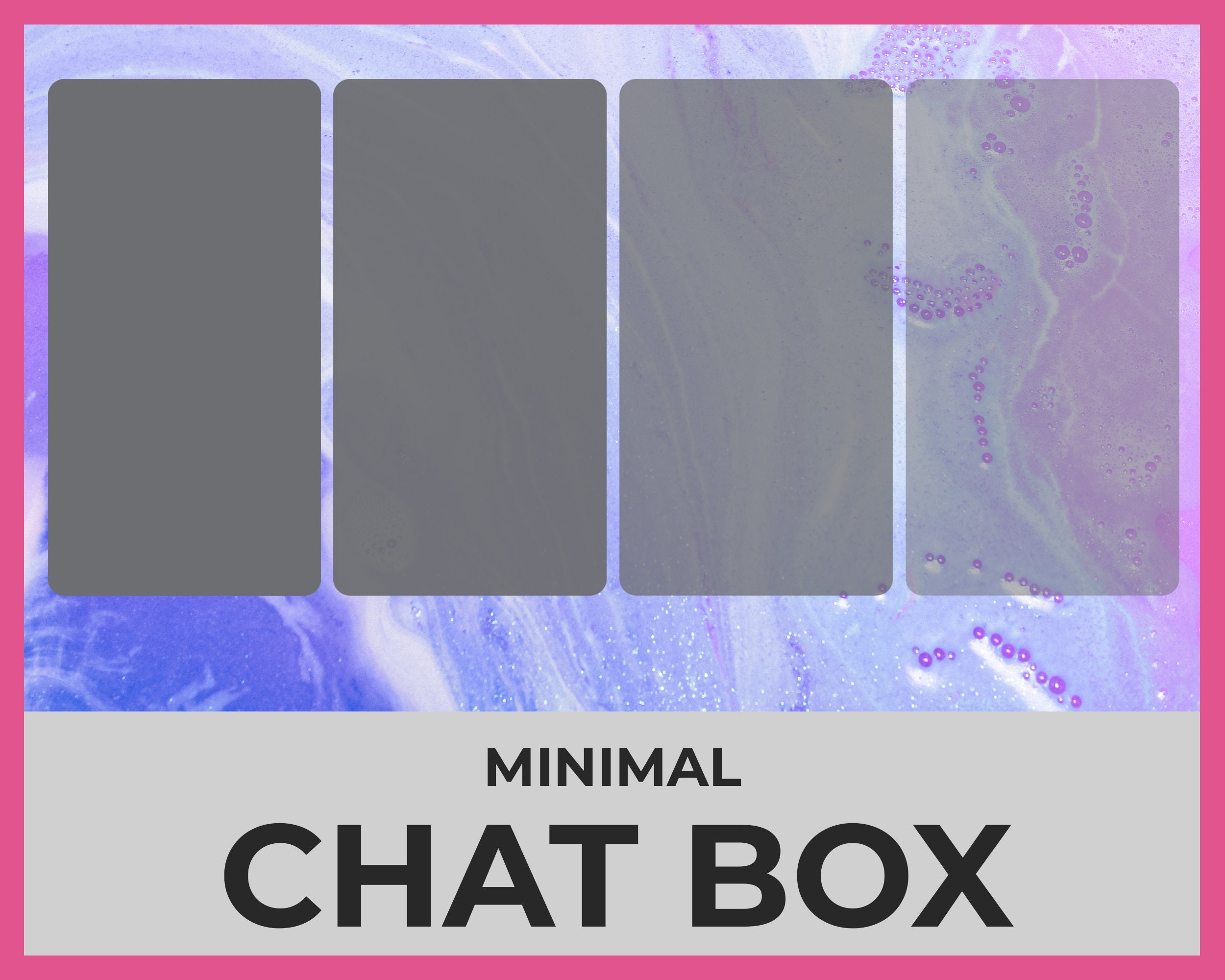 Twitch Chat Box Scalable Mix and Match Stream Overlays for - Etsy