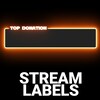 Animated Neon Stream Labels, Twitch Labels, Latest Follower Subscriber ...