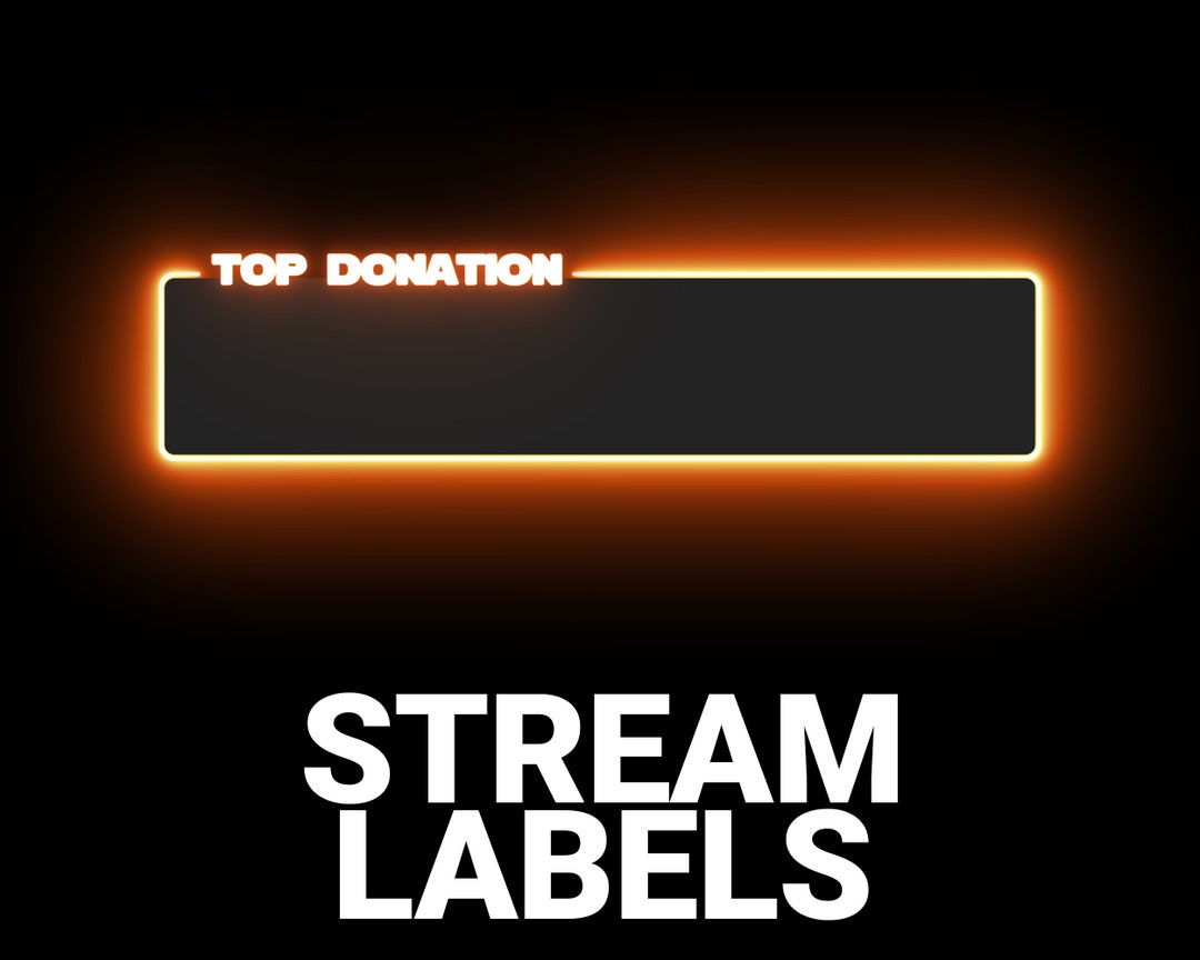 Animated Orange Saber Stream Labels, Twitch Labels, Latest Follower ...