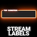 Animated Neon Stream Labels, Twitch Labels, Latest Follower Subscriber ...
