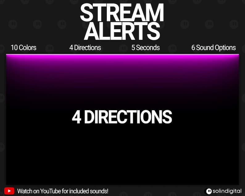 Neon Minimal Fullscreen Alerts, 10 Colors With 6 Sounds, Animated Light ...