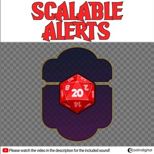 Dice Roll Scalable Alerts for Twitch, Animated Dragon Dungeon Tabletop ...