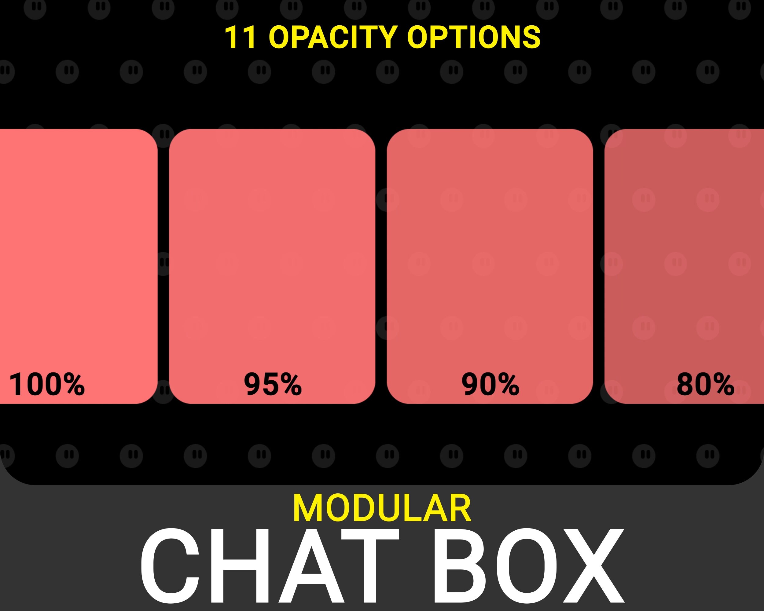 Modular Twitch Chat Box, 3 Layers, 5 Shapes, 11 Transparency, 4 ...