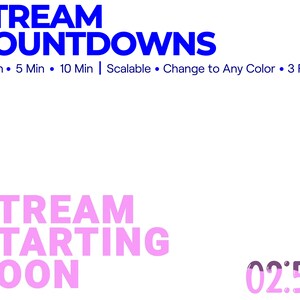 Water Stream Countdown, Stream Starting Timer With 3 Fonts, 3, 5 and 10 ...